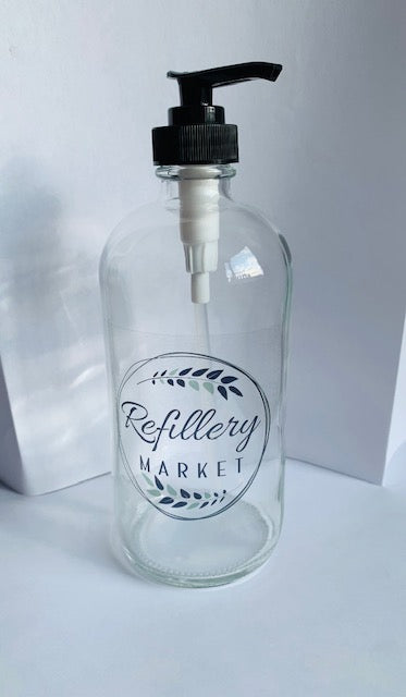 Glass Boston Round with Pump Top – Refillery Market